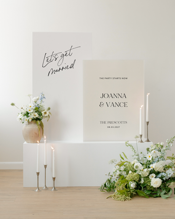 Linen Wedding Signs — Custom Fabric Signage | Made & True