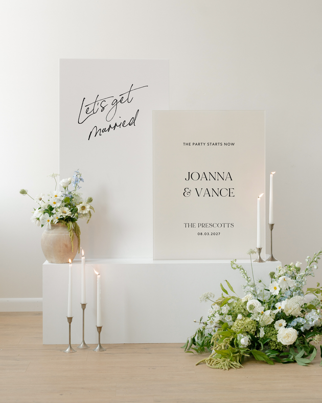 Linen Wedding Signs — Custom Fabric Signage | Made & True