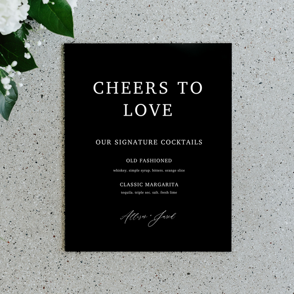 Claire | Signature Drink Sign (1-4 Drinks) - Made & True