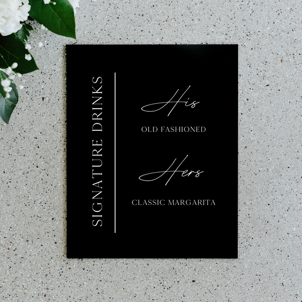 Quinn | Signature Drink Sign (2 Drinks) - Made & True