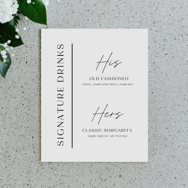 Haven | Signature Drink Sign (2 Drinks) - Made & True