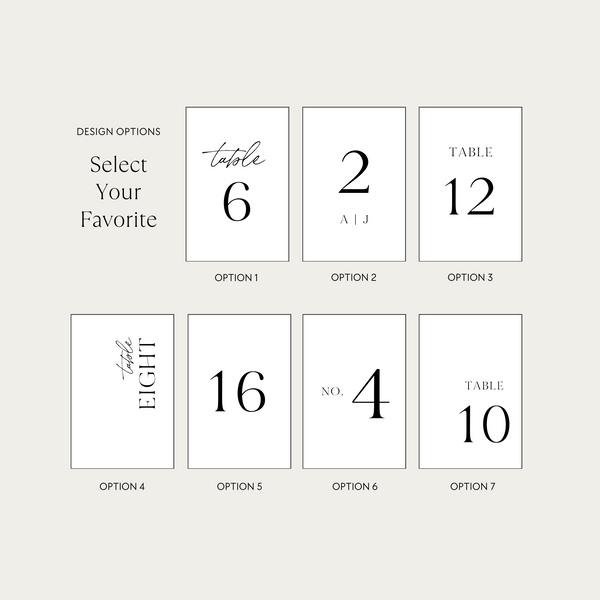 Capri | Table Numbers - Made & True