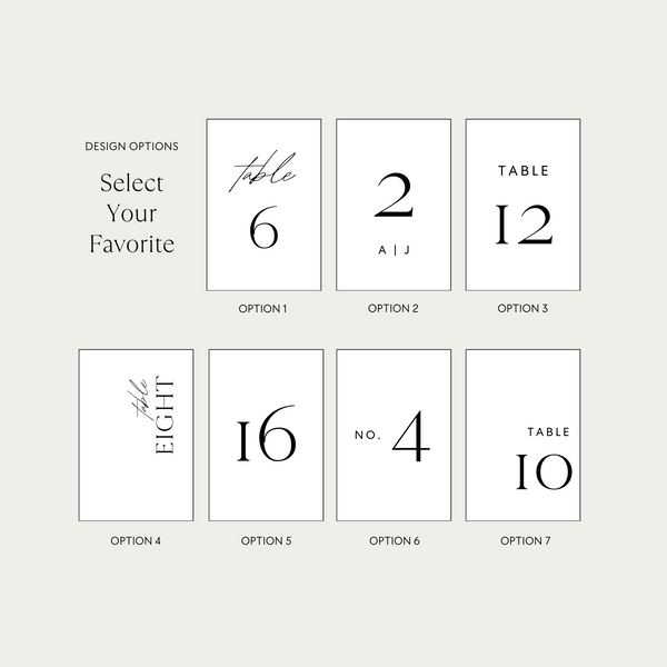 Quinn | Table Numbers - Made & True